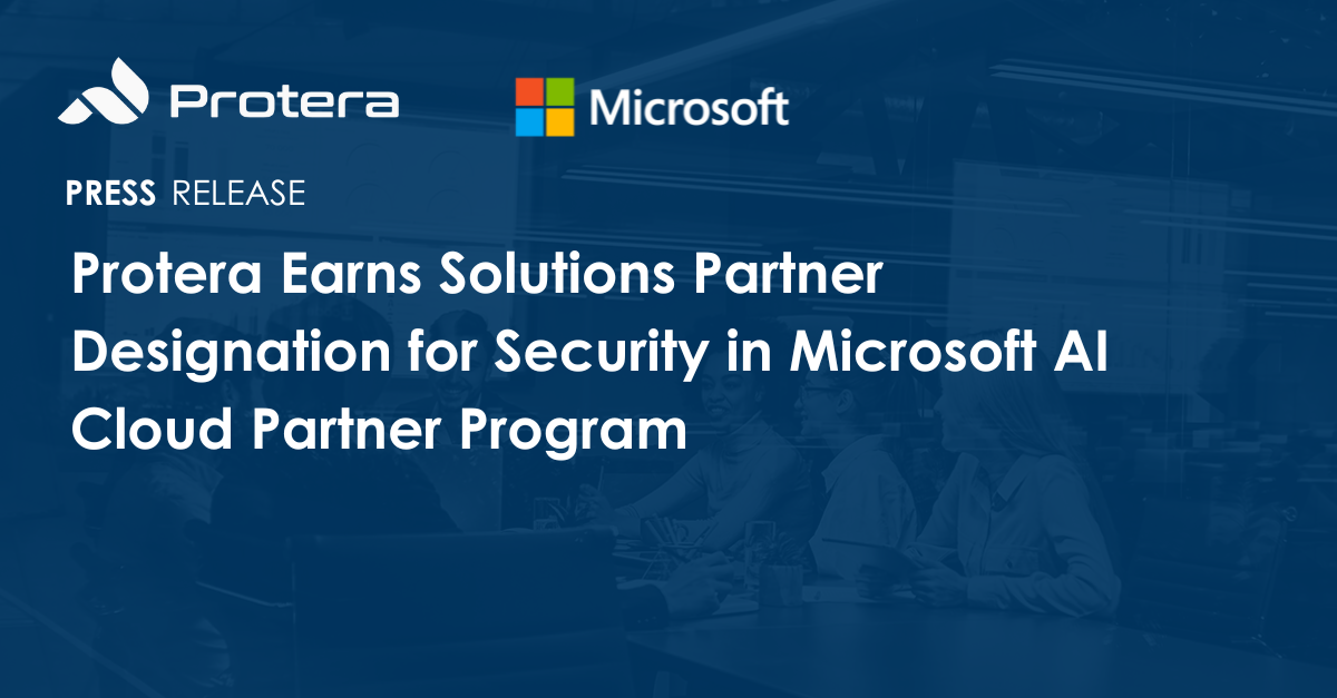 Protera Earns Security Solutions Partner in Microsoft AI
